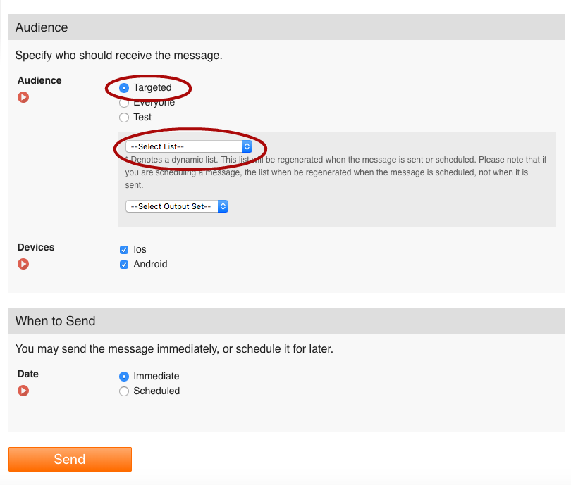 How do I target Push Notifications with Tessitura lists? – InstantEncore